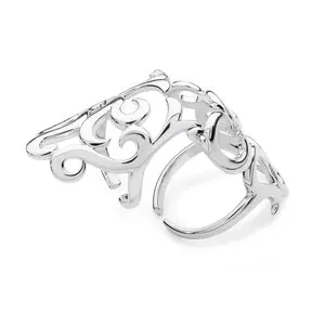 LUCY QUARTERMAINE Solid Sterling Elets Air Armour Ring - Silver