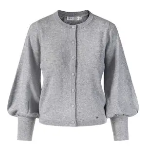 TIRILLM Ava" Cashmere Cardigan With Puffed Sleeves Melange