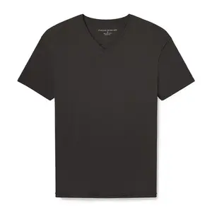WESTON JON BOUCHER Isla V Neck Slub Slim Fit Supima Tee Nocturnal - Black