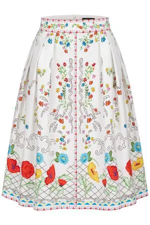 MARIANNA DÉRI Midi Skirt With Floral Print