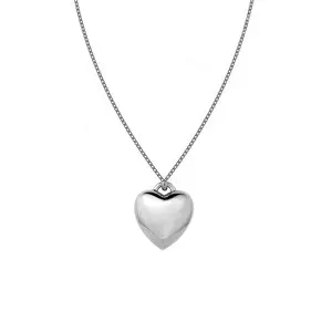 OUTOFOFFICE Sterling Heart Charm Necklace - Silver