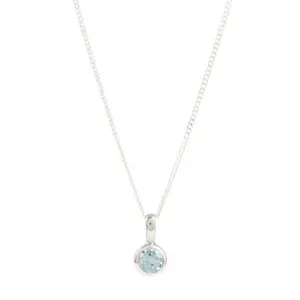CHARLOTTE'S WEB JEWELLERY Sterling Blue Topaz Charm Necklace - Silver