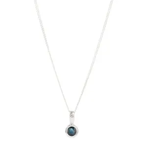 CHARLOTTE'S WEB JEWELLERY Silver / Blue September Birthstone Charm Silver Necklace Sapphire - Silver/blue