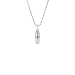 TRUE ROCKS Solid Sterling Small Pill Pendant