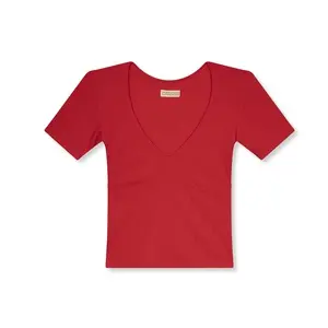 MARIANNE BY MARIE JORDANE Mila Pointelle Knit Short Sleeve Top
