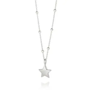 NELLOU JEWELLERY Star Charm Necklace Sterling - Silver