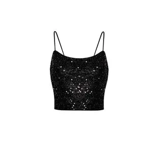 ELSAVA Nox Sequin Top - Black