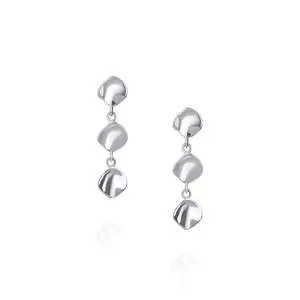 MOUNIR LONDON Sterling Rippled Statet Earrings - Silver