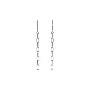 EDGE ONLY Oval Link Drop Earrings Sterling - Silver