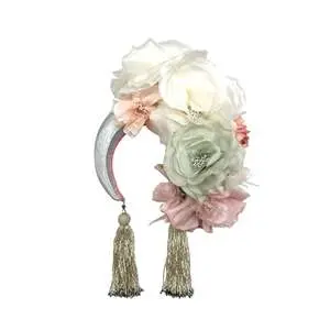 JULIA CLANCEY Ursula Luxe Bloom Band - Silver/pink