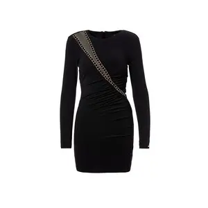 NISSA Tulle Insert Mini Dress