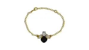 VICKISARGE The Bee Bracelet In Gold - Black