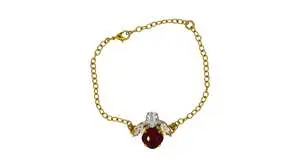 VICKISARGE The Bee Bracelet In Gold - Red