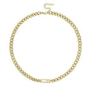 OLIVIA LE Tessa Cuban Chain Necklace - Black