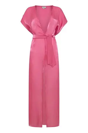 LEYLA MAYA Sophia Luxe Beach To Bar Dress Magenta Luxe - Pink