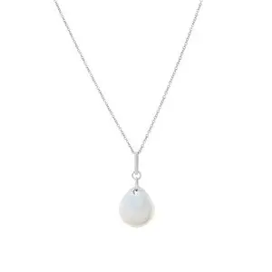 BERMUDA WATCH COMPANY Annie Apple Cora Sterling Moonstone Charm Pendant Necklace - Silver