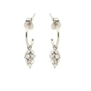 DAINTY LONDON Lyra Hoop Earrings - Silver