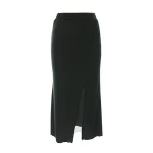 SILVIA SERBAN Ribbed Skirt With Elasticated Tulle Linen