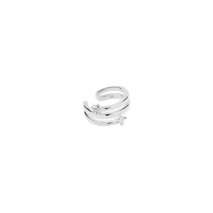 VANCHI Star Crystal Ear Cuff - Silver
