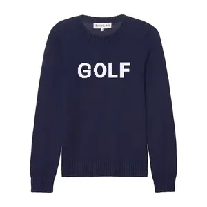 ELLSWORTH + IVEY Classic Golf Crewneck Navy And White