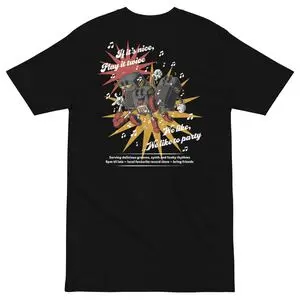 ANCHOR & CREW If It's Nice Play It Twice Disco! Cotton Embroidered Oversized T-shirt - Black