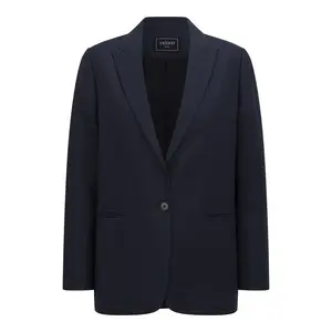 TRIONA Navy Cara Irish Linen Blazer - Blue