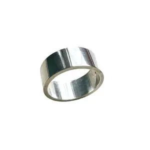 TG-JEWELLERY BY TAMARA GERVASIO Flat Wedding Band Ring In Recycle Sterling - Silver