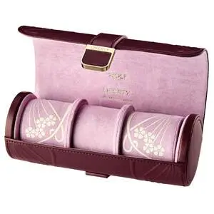 Wolf Liberty Triple Watch Roll Burgundy - Red