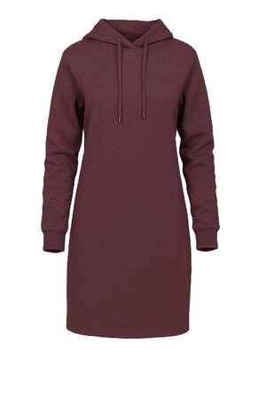 CONQUISTA Dark Burgundy Cotton-blend Hoodie Dress - Brown