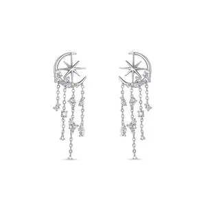 PTERA JEWELRY Starlit Veil Earrings - Silver