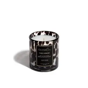 OLIVIA LE Yuzu Hinoki Leopard Candle Small - Black