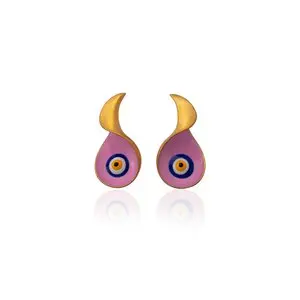 MILOU JEWELRY Evil Eye Earrings - Pink