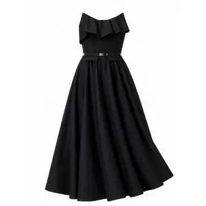 MA MULIER Cloud Long Dress - Black
