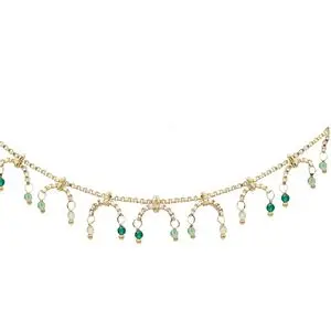 MARCIA MORAN Mara Beaded Necklace In Green