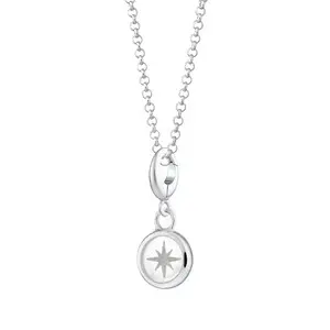 LILY CHARMED Silver / White Sterling Silver White Star Resin Capture Charm Necklace - Silver/white