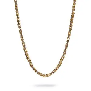 EBRU JEWELRY Gold / Silver Two Color Design Bold Chain Necklace Silver Gold - Gold/silver