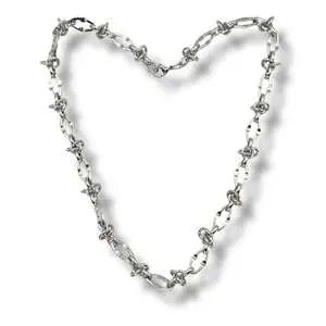 JAGGED HALO JEWELRY Barbed Love Knot Necklace - Silver