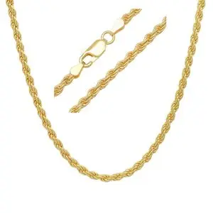 KYLIE HARPER 3mm Thick/heavy Italian Diamond-cut Rope Chain 22" 30 - Gold