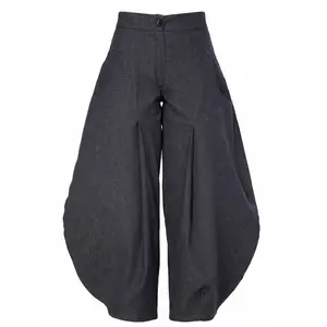 METAMORPHOZA Voluminous Leg Denim Trousers In Blue
