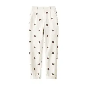 YUMI Spot Print Cotton Canvas Chinos