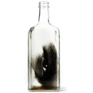 BABS BOUTIQUE NYC Babs Hand Printed Eye Vintage Bottle Art - Black