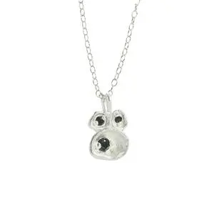 CLAIRE HILL DESIGNS Sapphire Lichen Pendant Necklace - Silver