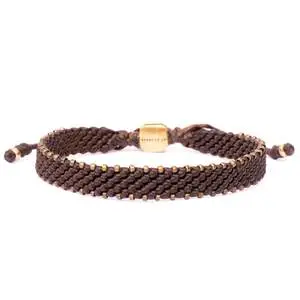 HARBOUR UK Bronze Connection Wide Rope Bracelet - Brown