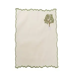 KM HOME COLLECTION Neutrals Olive Tree Cotton Placemats Set - Green