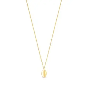 ESTERAH Oval Pendant Necklace - Gold