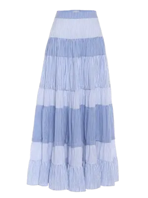 HELENE GALWAS Katarina Maxi Skirt - Blue/white