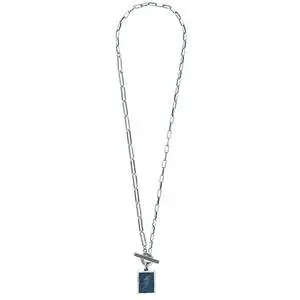 GEM KINGDOM Silver / Blue Necklace Sterling Silver Hawkeye - Silver/blue