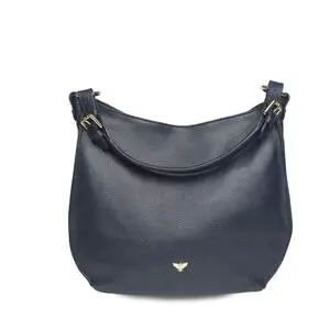 APATCHY LONDON The Harriet Navy Leather Bag - Blue