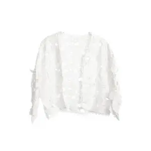 Saachi Floral Lace Cut Out Bolero - White