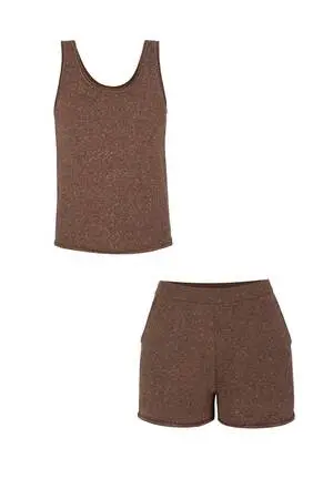 SALANIDA Sabbia Tank Top And Shorts Set Chocolate - Brown